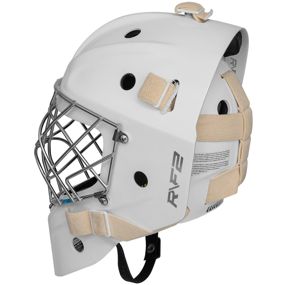 Warrior Ritual R/F2 E+ JR Goalie Mask Certified Cat Eye Cage– Blue Line ...